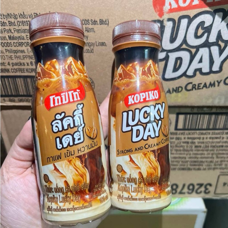 Cà phê Kopiko Lucky Day chai pha sẵn Thái Lan 180ml - Coffee Kopiko ...