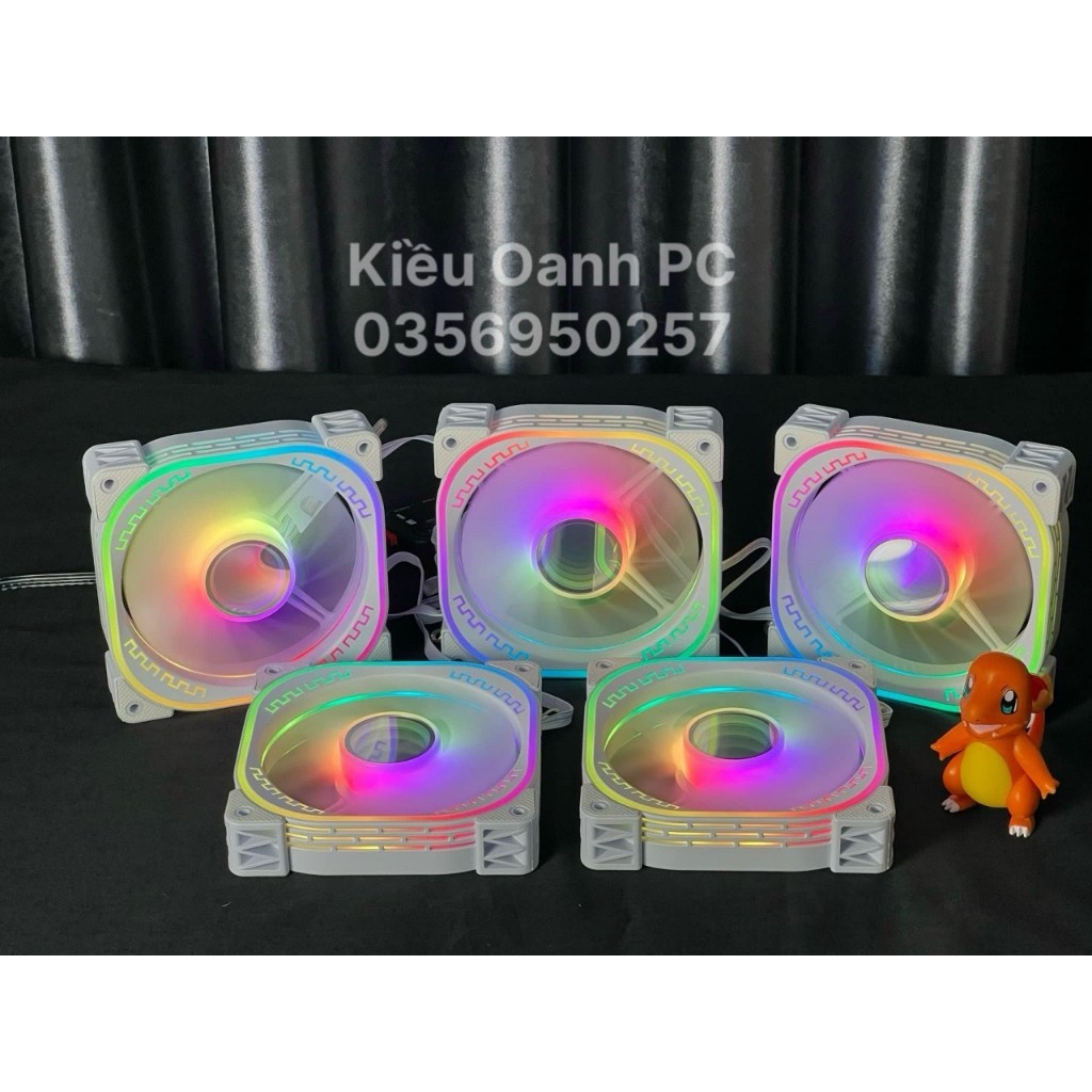 Fan Led vô cực .Quạt Tản nhiệt Máy tinh. Fan 12cm Pc 6pin sử dụng Hub ...