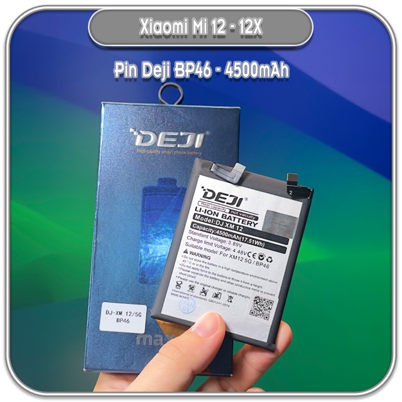 Thay pin cho máy Xiaomi 12 - 12X - 12S, Deji BP46 4500mAh hàng nhập ...