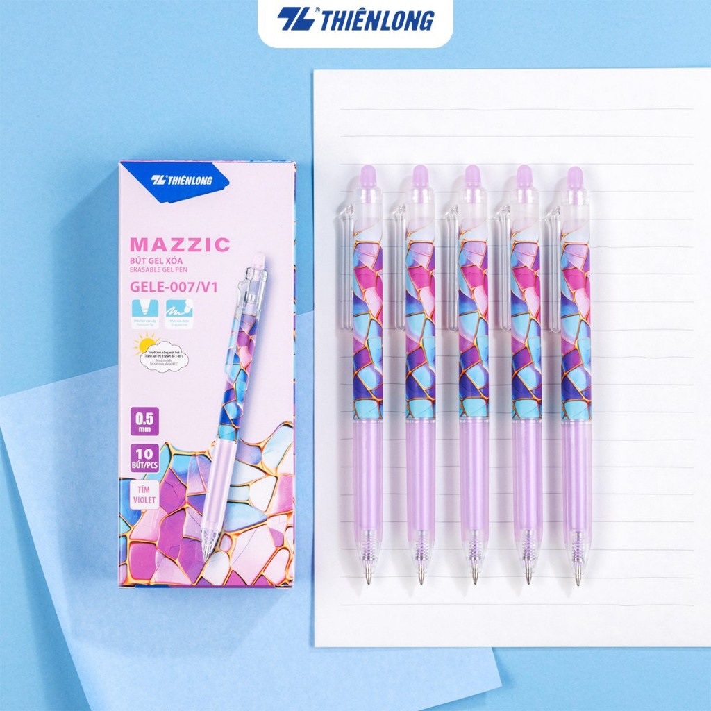 Combo 5/10 Cây Bút gel xóa được Mazzic Thiên Long GELE-007/V1/Gele-007 ...