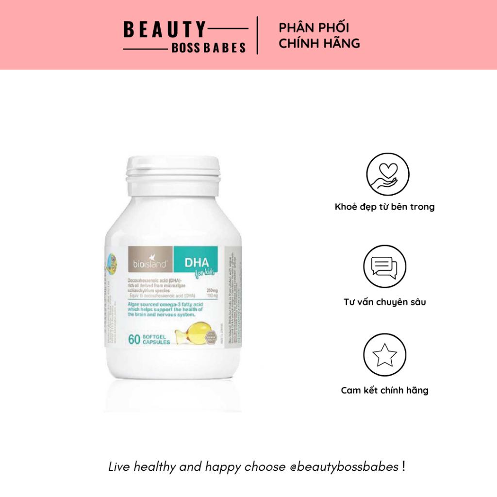 Viên Uống Dầu Cá Bio Island DHA Kid 60 Viên | Shopee Việt Nam