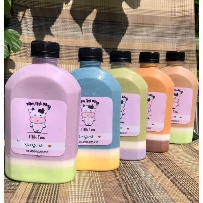 (Rẻ vô Đich) Combo 100 chai Dep vai bầu 330ml chai đựng trà sữai miệng ...