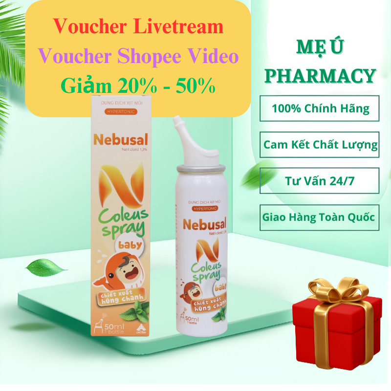 Dung Dịch Xịt Mũi Nebusal Spray Chiết Xuất Húng Chanh Cho Trẻ 50ml ...