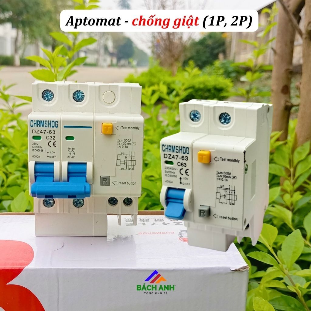 Aptomat Chống giật - Chống rò Chrmshdg 1P+N, 2P 16A~63A (Hàng chính hãng) | Shopee Việt Nam