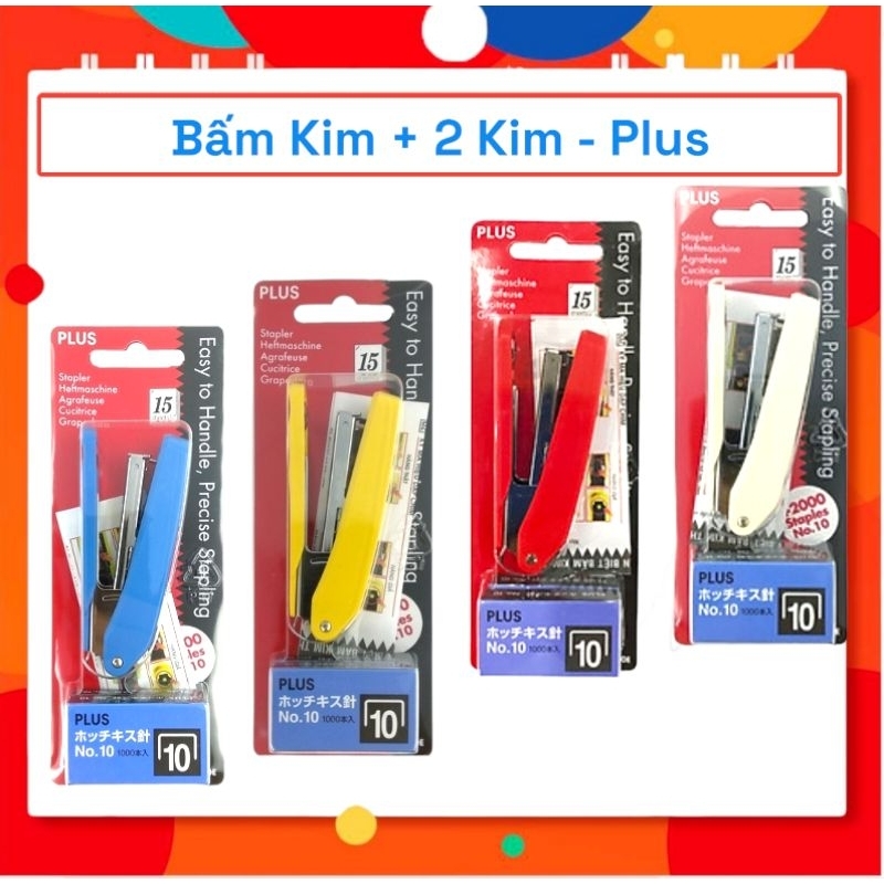 Bấm Kim 10 + 2 Hộp Kim - Plus | Shopee Việt Nam