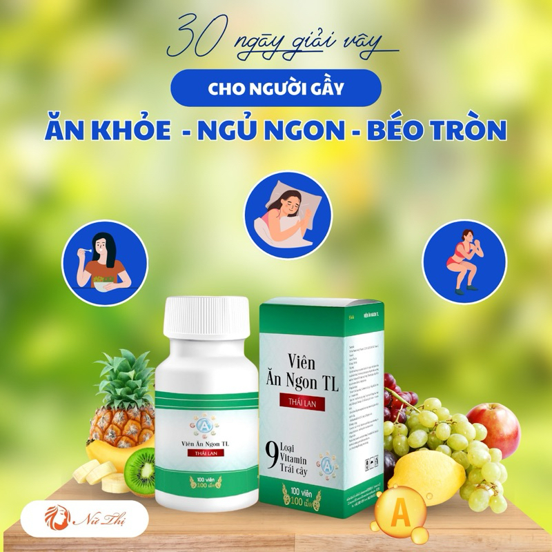 [Chính Hãng] Viên ăn ngon tăng cân TL liệu trình 17 ngày (hộp 100 viên) dùng trải nghiệm ...