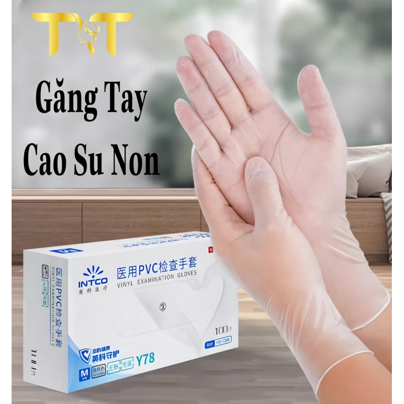 Găng tay cao su non INTCO làm giảm béo cho SPA, TMV(Hộp 100c) | Shopee Việt Nam