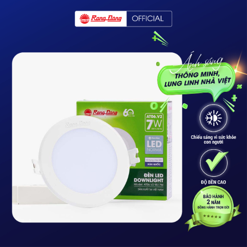 Đèn LED Âm trần Downlight Rạng Đông Model AT06 90/7W | Shopee Việt Nam
