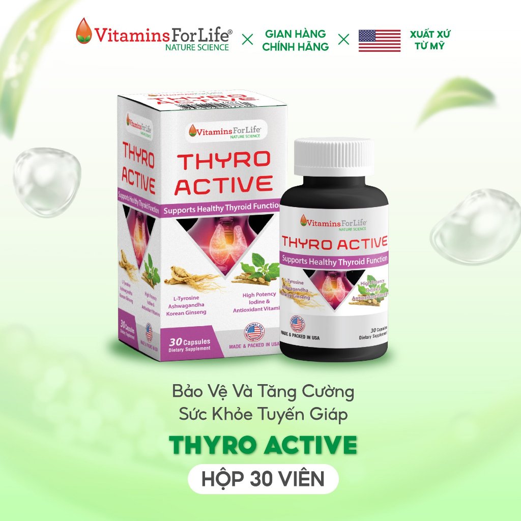 Viên Uống Hỗ Trợ Tuyến Giáp THYRO ACTIVE ( Hộp 30 Viên) | Shopee Việt Nam