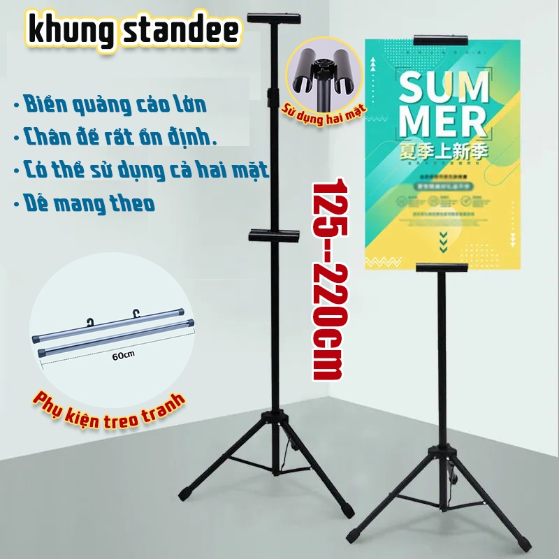 chân dựng standee standee khung sắt Standee chữ thập Có thể điều chỉnh ...