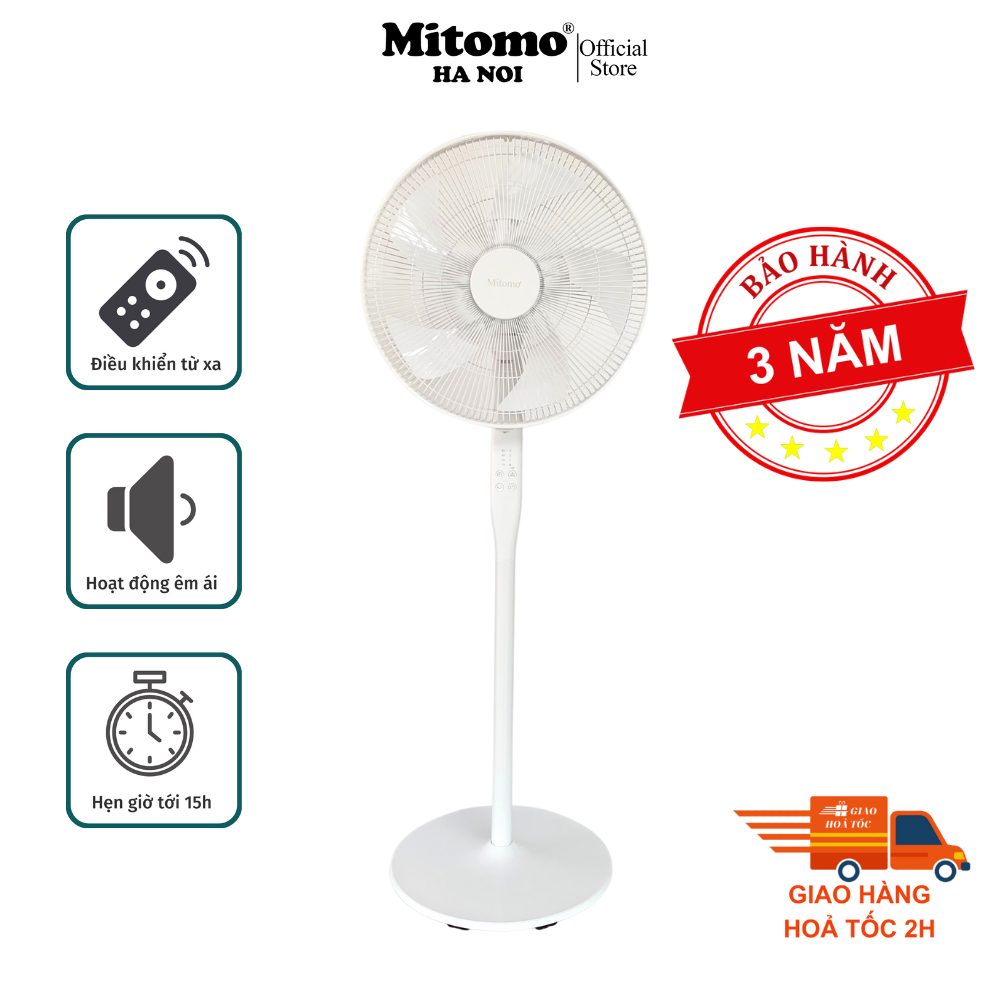 Quạt đứng Mitomo FCE - 50AE MAX, có điều khiễn từ xa, hẹn giờ, hoạt động siêu êm - Bảo hành 3 ...