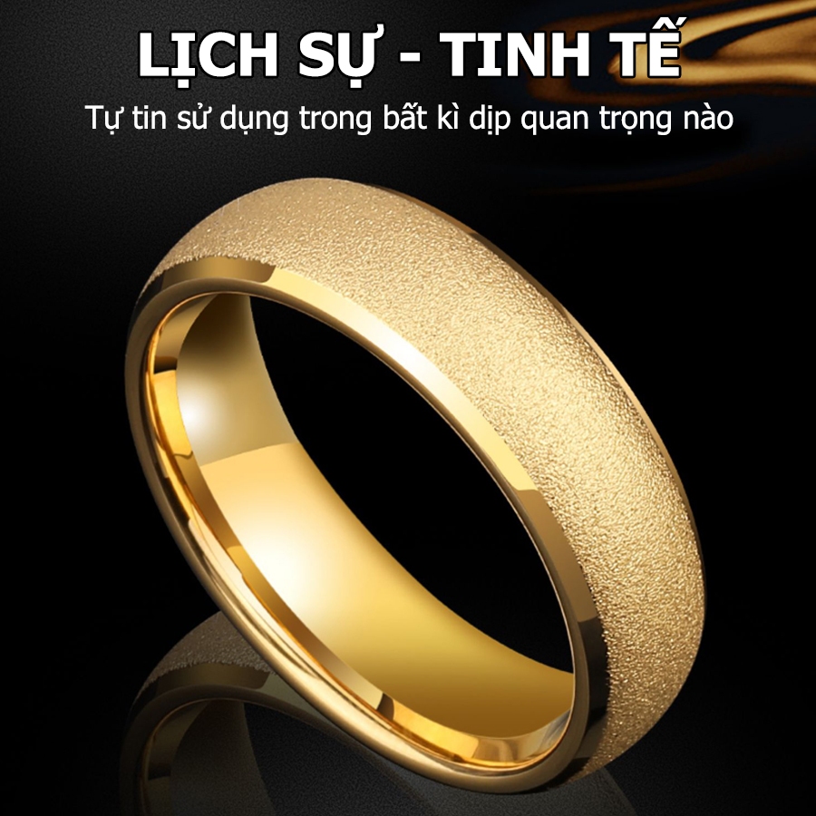 Nhẫn nam Vonfram Steel 24k - Trang sức, phụ kiện đeo tay thời trang ...