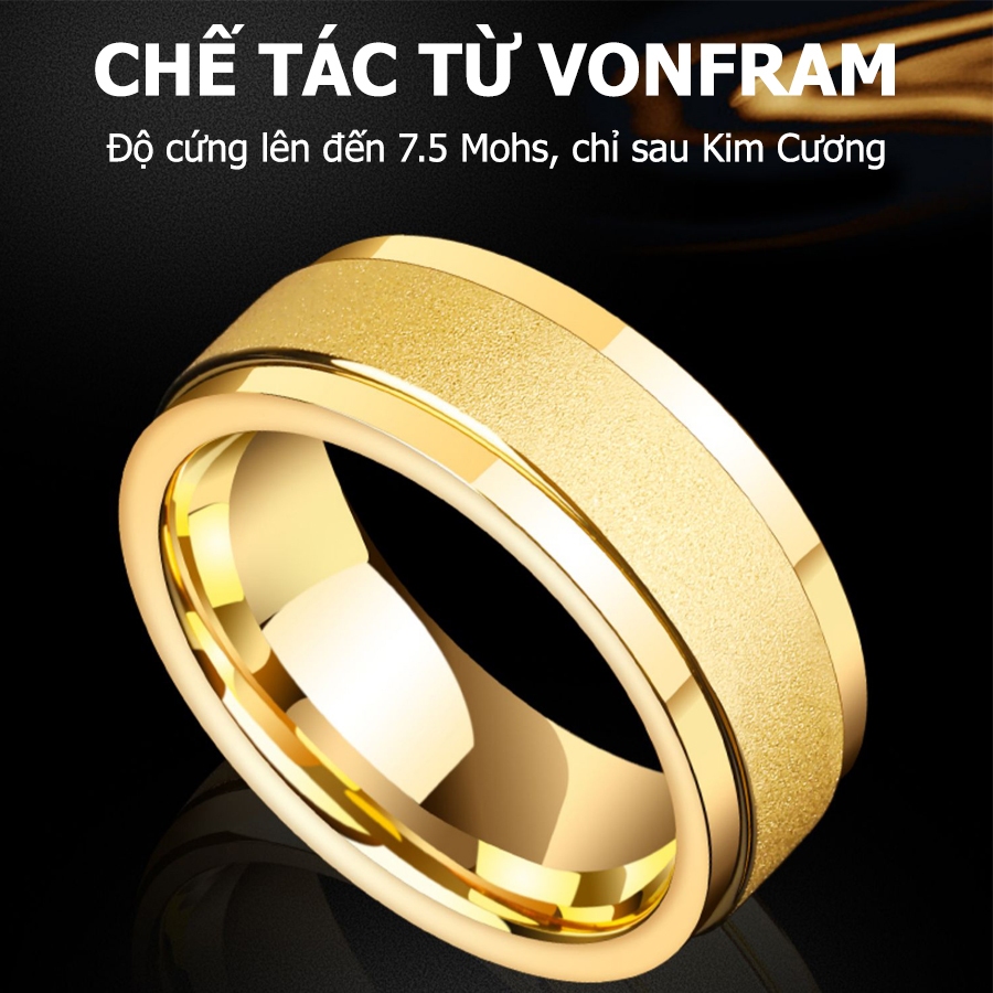 Nhẫn xoay nam Vonfram Steel 24k - Trang sức, phụ kiện đeo tay thời ...