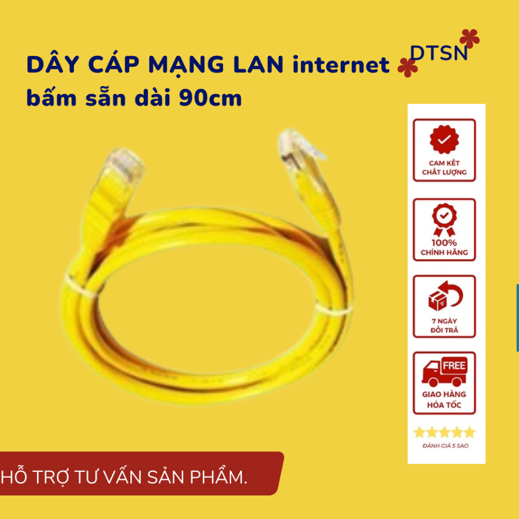 DÂY CÁP MẠNG LAN internet bấm sẵn dài 90cm | Shopee Việt Nam