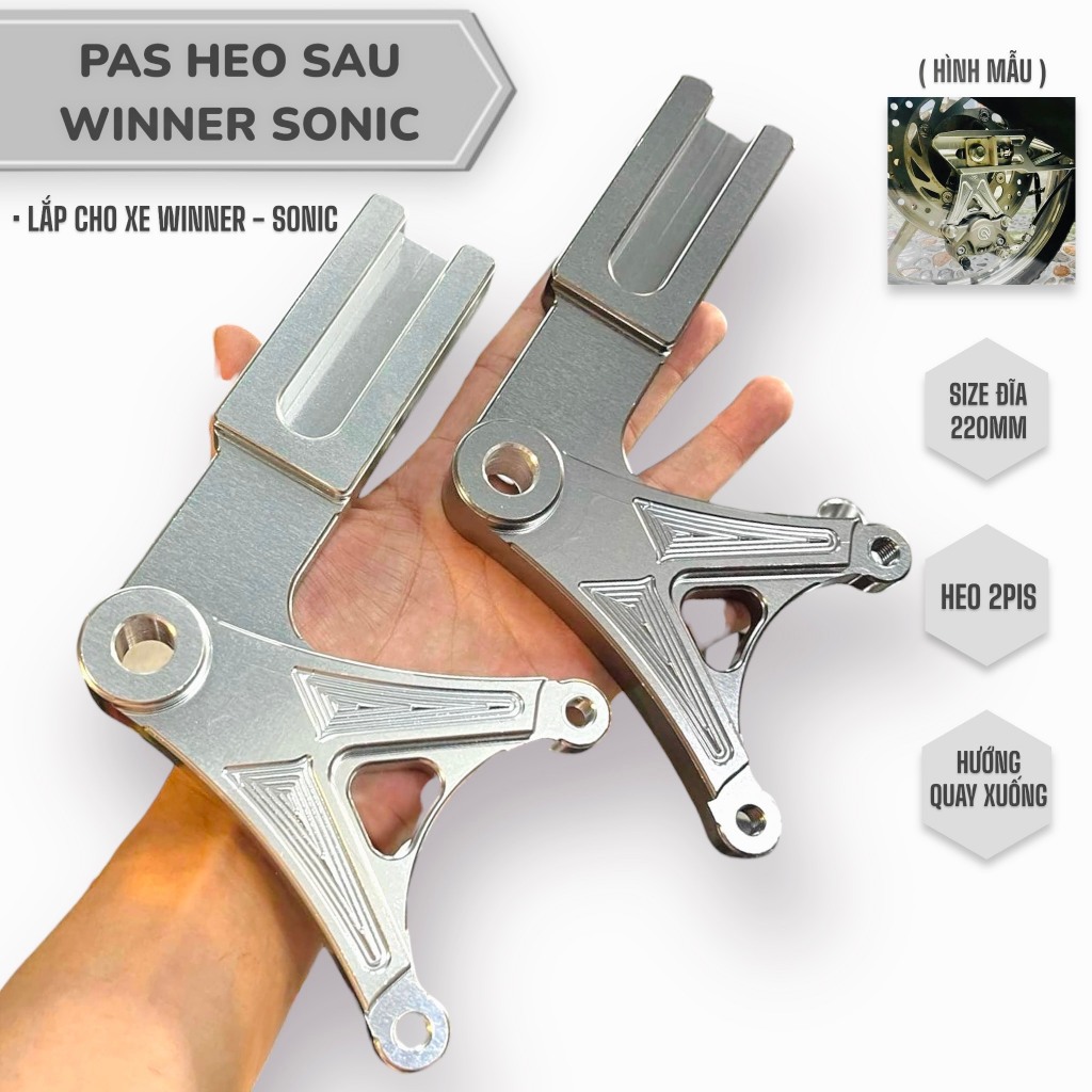 Pas heo sau winner sonic bánh size đĩa 240 mm heo 2 pis hướng quay ...