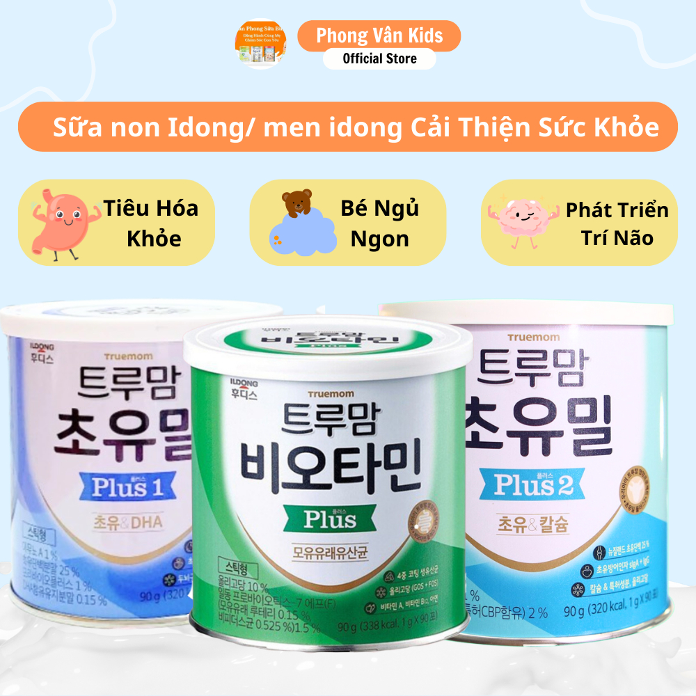 Sữa non Idong/Men Idong 90 gói bổ sung canxi, tăng trưởng chiều cao và ...