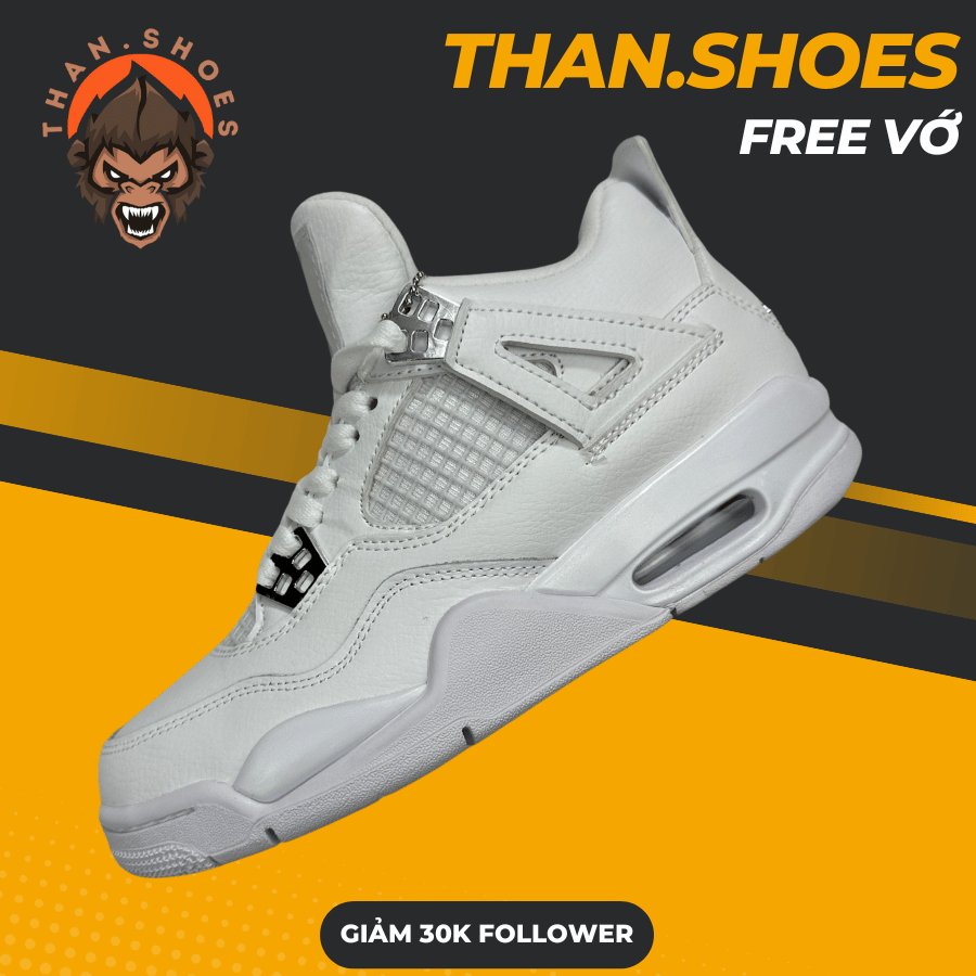 Giày JD4 Pure Money All White, JD4 Full Trắng Bản Cao Cấp - Than.Shoes ...