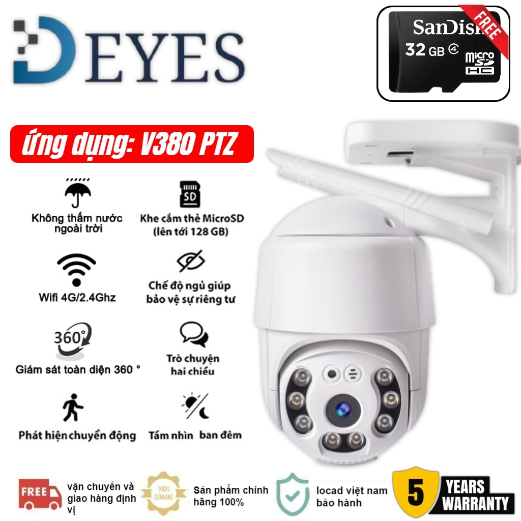 2024 NEW Deyes Camera An Ninh CCTV V360 HD 1440P Wifi Không Dây, Chống ...