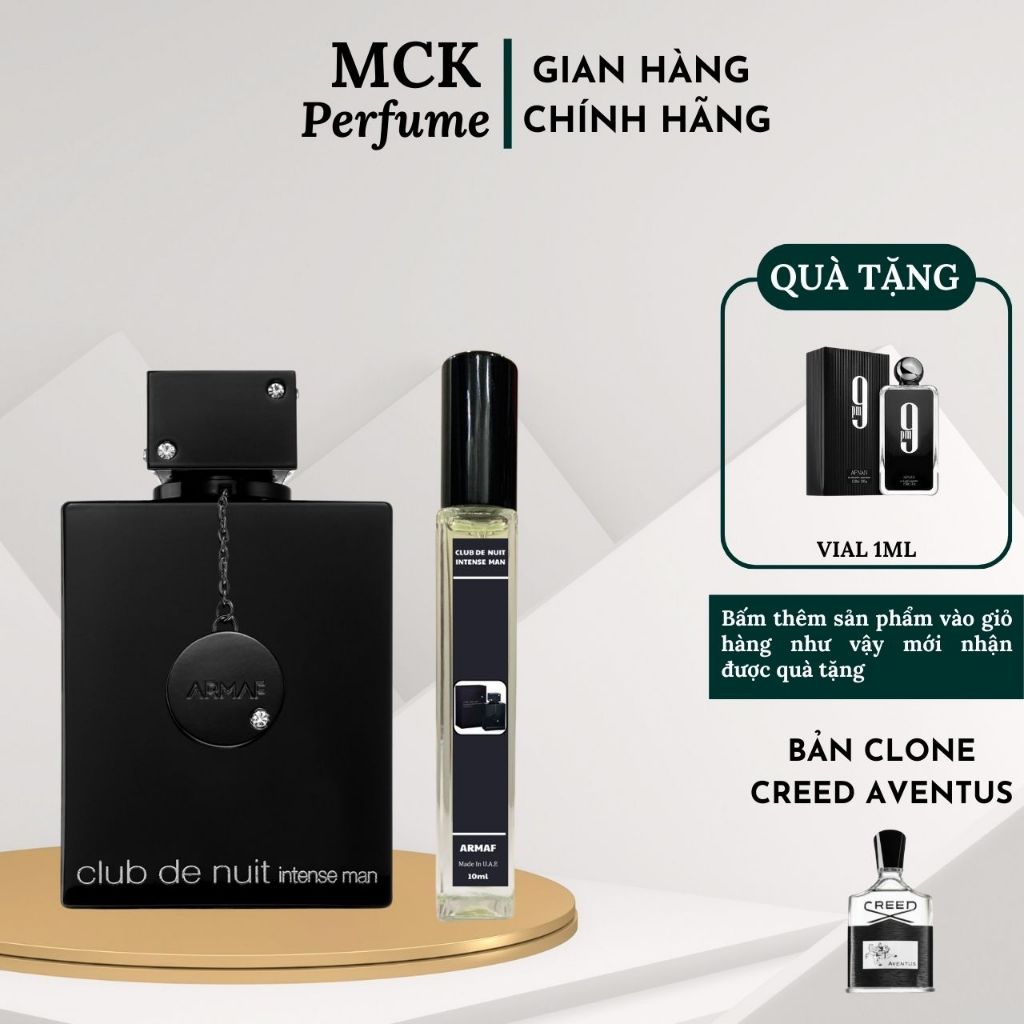 Nước hoa nam Armaf Club De Nuit Intense Man 10ml nam tính thơm lâu ...