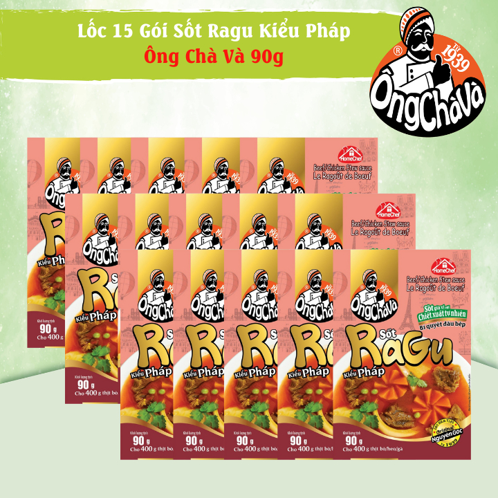 Lốc 15 Gói Sốt RaGu Kiểu Pháp Ông Chà Và 90gr (Beef/Chicken Stew Sauce ...
