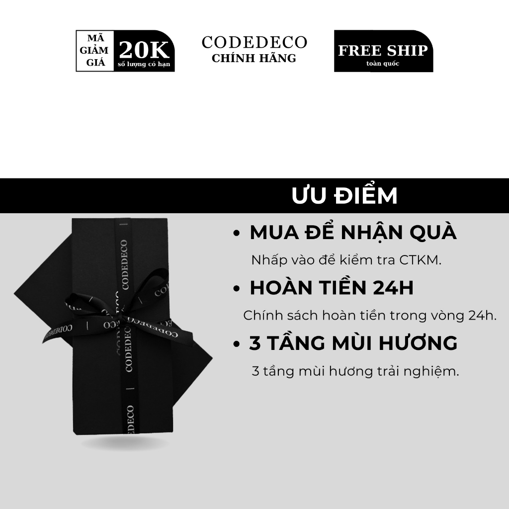 Set mini 05 chai tinh dầu nước hoa CODEDECO 2.5ml - 05 x 2.5ml ( Xem mô ...