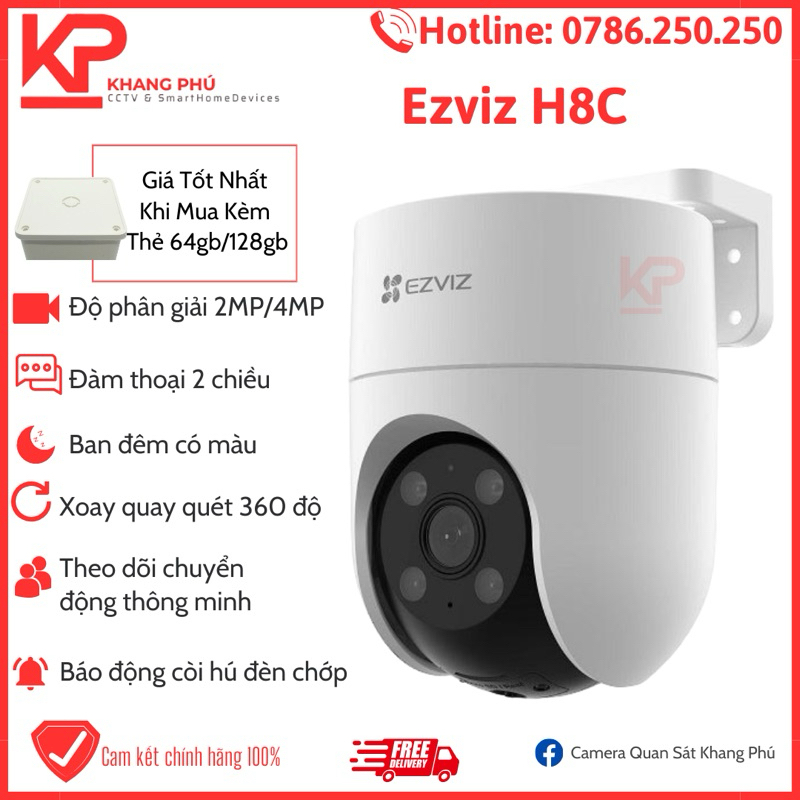 Camera 4G camera wifi Ezviz H8C 2K, H8C 4MP, H8C 2MP, camera Ezviz ...