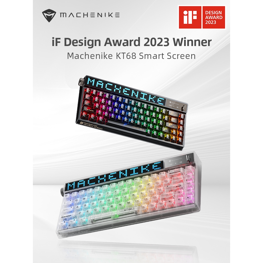 Bàn phím cơ không dây Machenike KT68 Pro Smart Screen, Màn hình LED ...