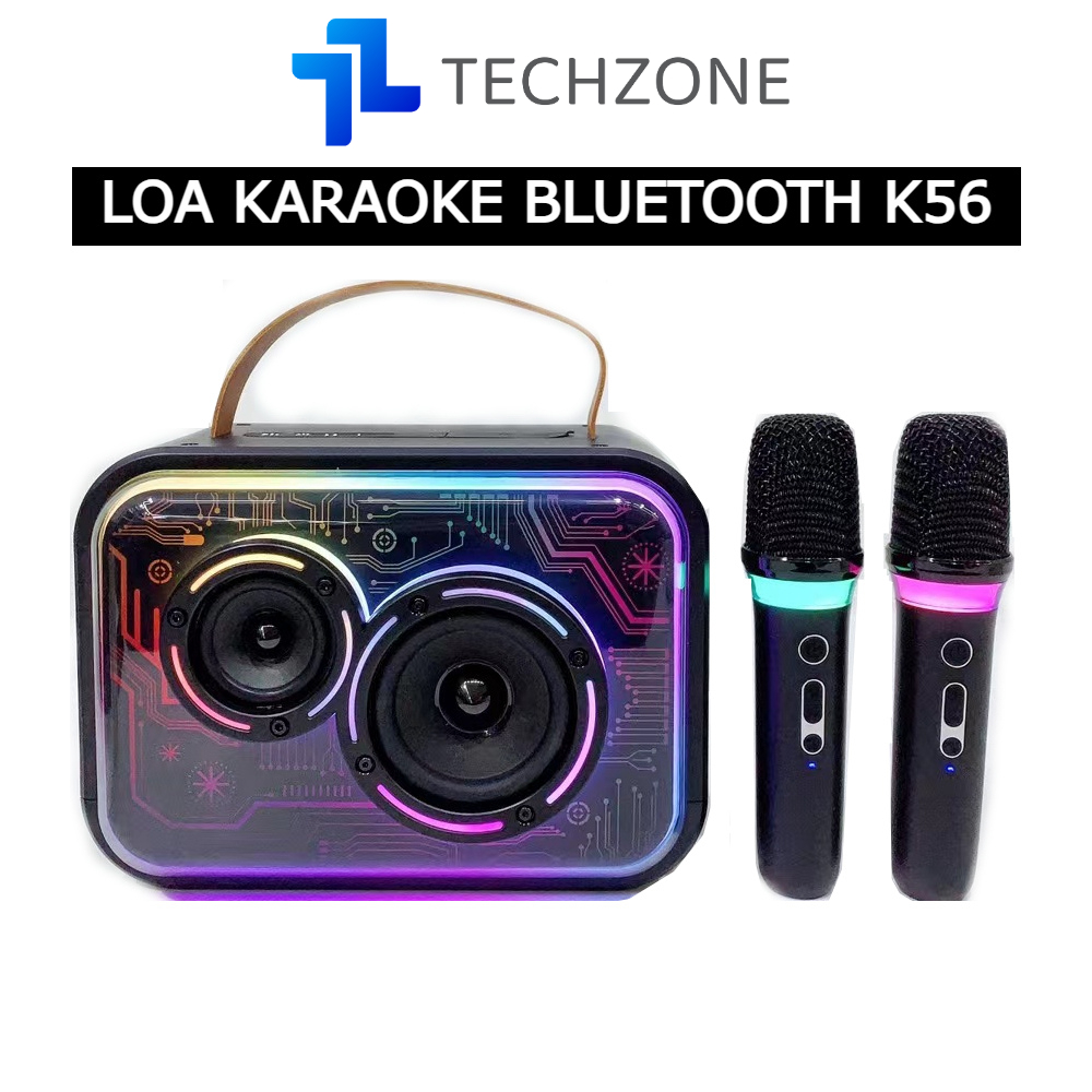 Loa Bluetooth Hát Karaokek56 Không Dây Kèm 2 Mic Với Âm Thanh Chất ...