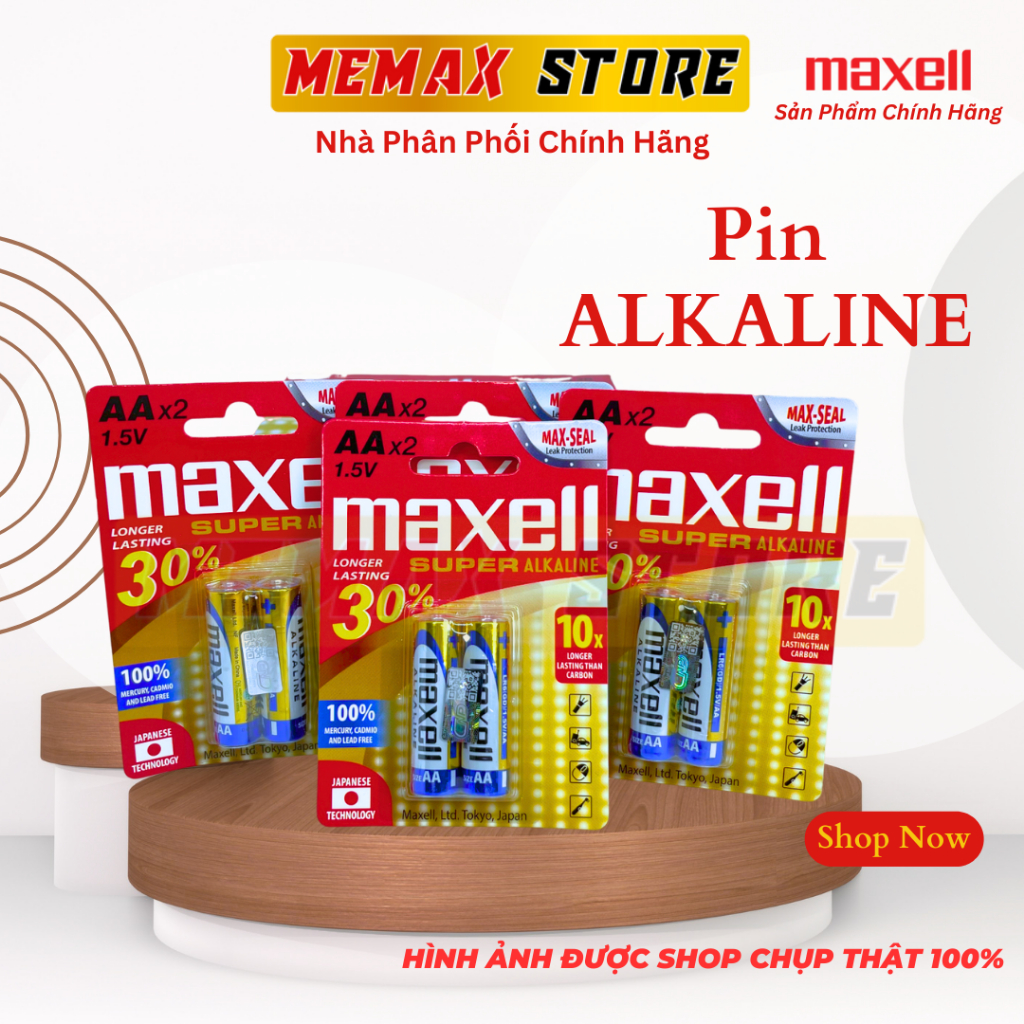 [Chính Hãng] Vỉ 2 viên Pin AA (2A), AAA (3A) Maxell Super Alkaline ...