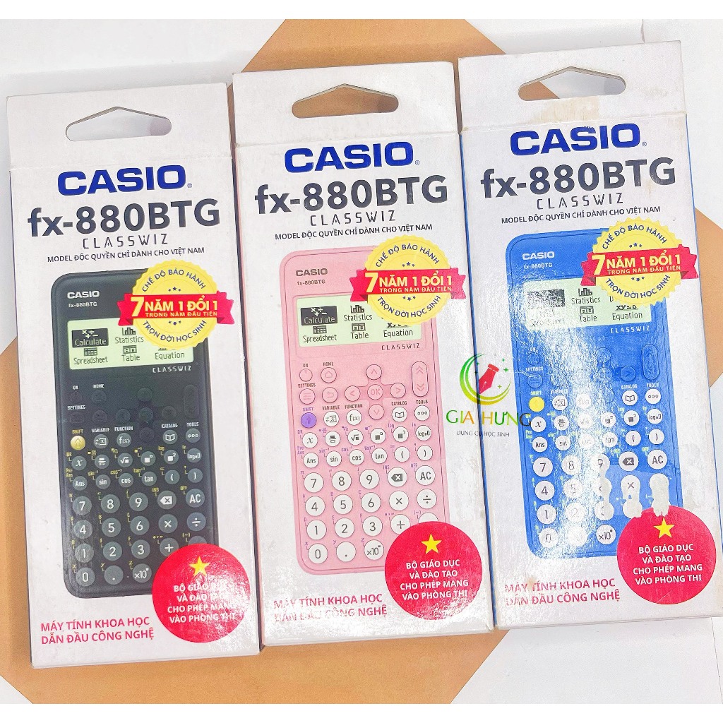 Máy Tính CASIO FX 880 BTG Chính Hãng/ Máy Tính học sinh CASIO FX880 Chất Lượng Cao | Shopee Việt Nam