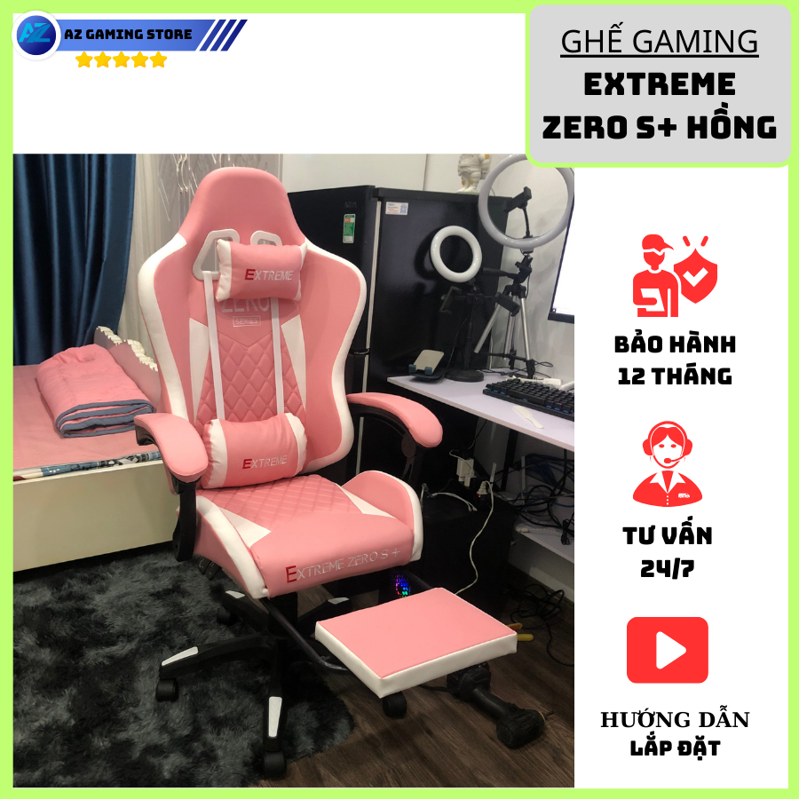 Ghế Gaming Extreme Zero S+ Hồng - Ghế chơi game , Livestream, học tập ...
