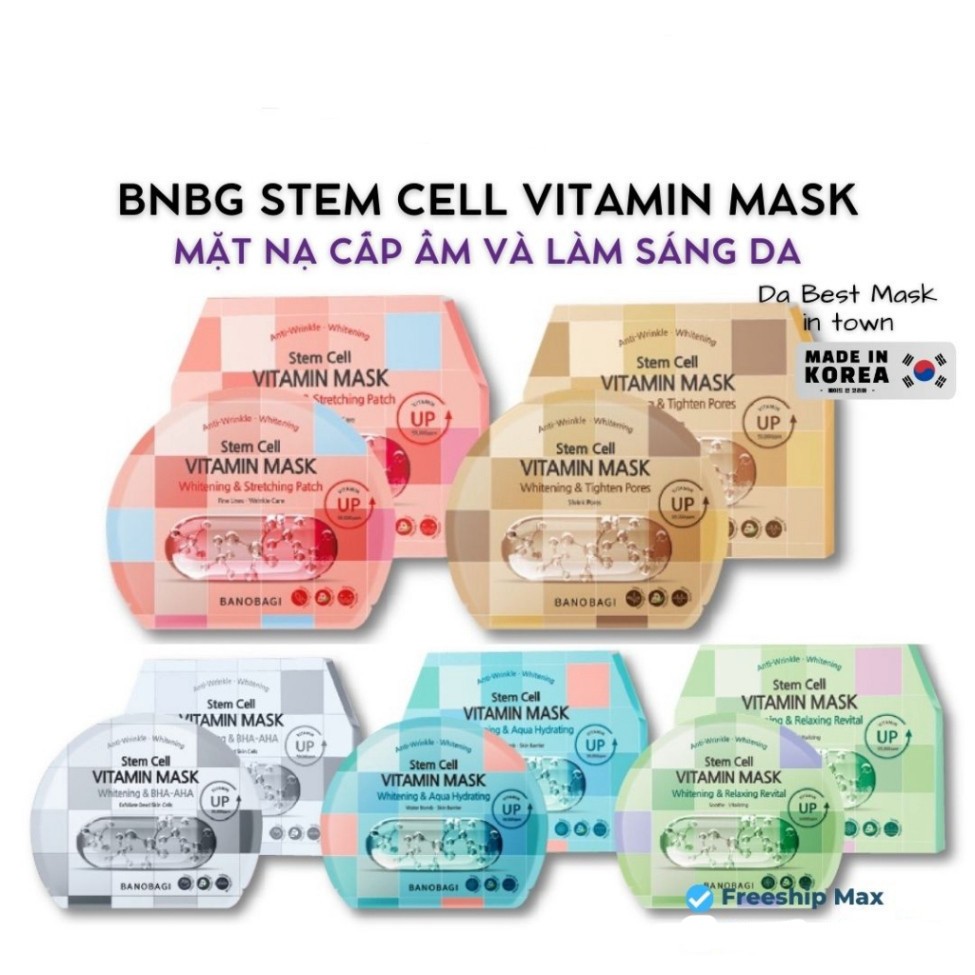 Mặt nạ Banobagi Stem Cell Vitamin Mask dưỡng sáng da 30g | Shopee Việt Nam