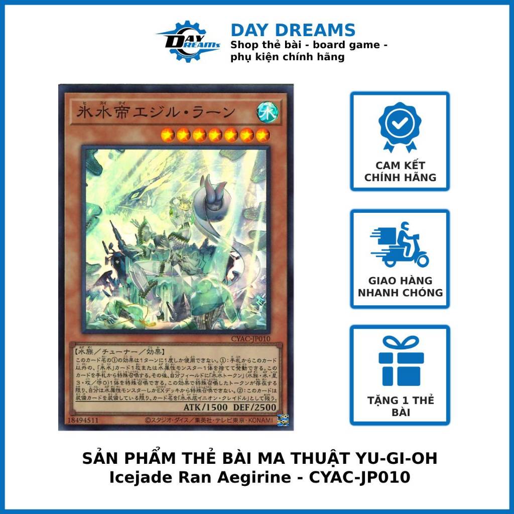 Thẻ bài Yugioh: Icejade Ran Aegirine - CYAC-JP010 - Super Rare | Shopee Việt Nam
