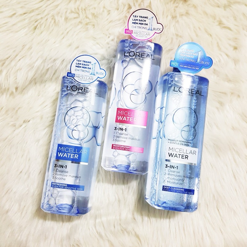 Nước tẩy trang Loreal - L'Oreal Paris 3-in-1 Micellar Water 400ml | Shopee Việt Nam