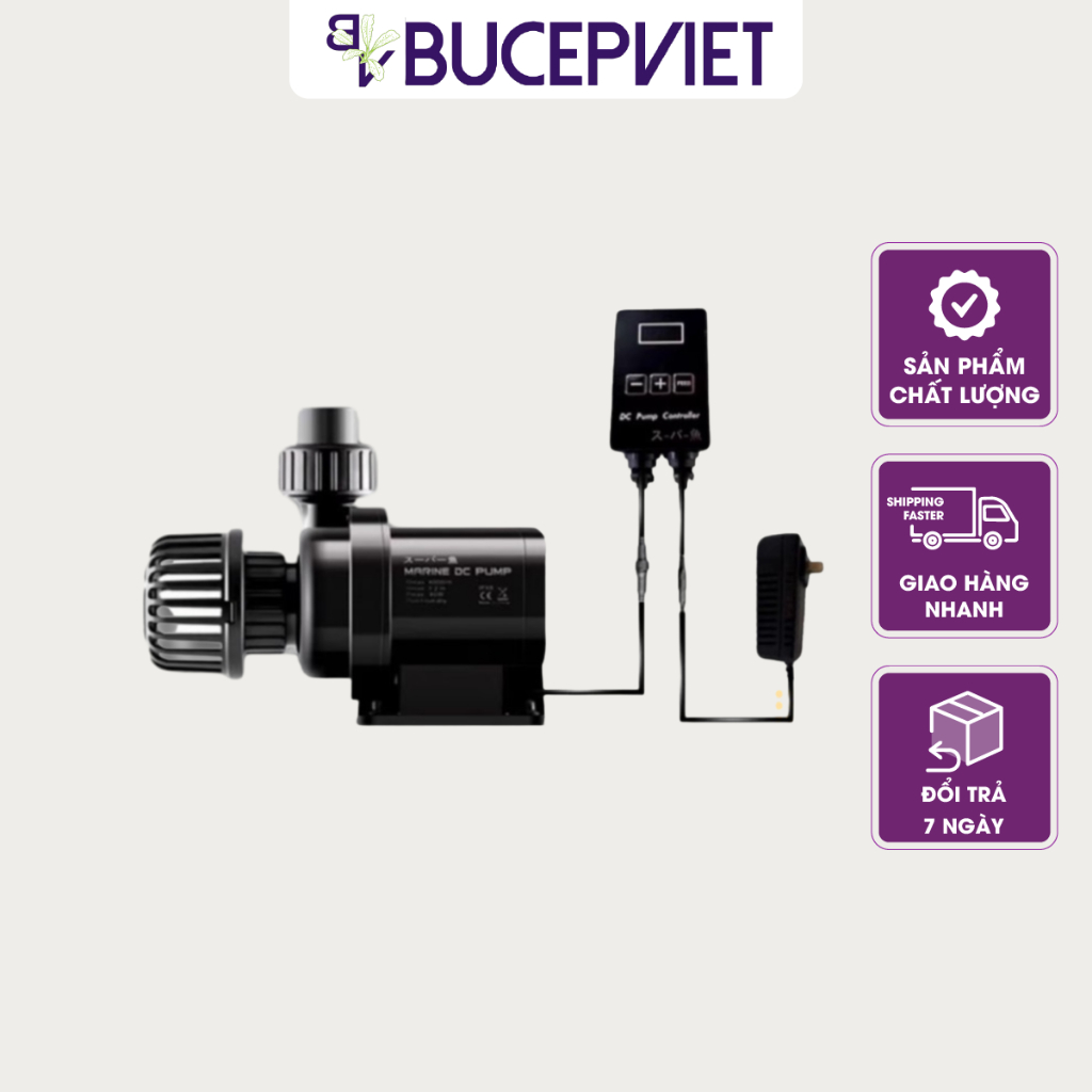 Máy Bơm DC 24V chống giật Marine DC1500, DC2500, DC4000 - Chỉnh 100 cấp ...