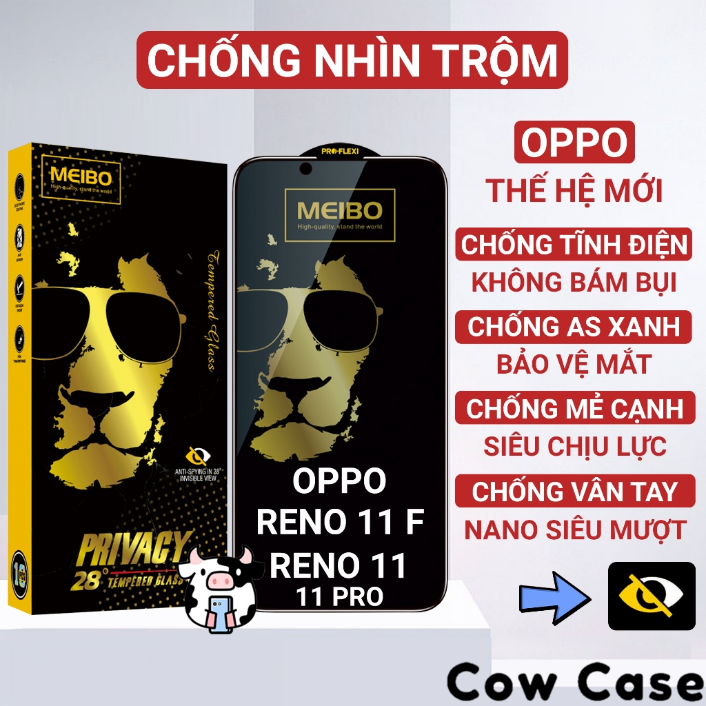 Kính cường lực Oppo Reno 11F 5G, 11 F chống nhìn trộm full màn | Miếng dán bảo vệ màn hình cho ...