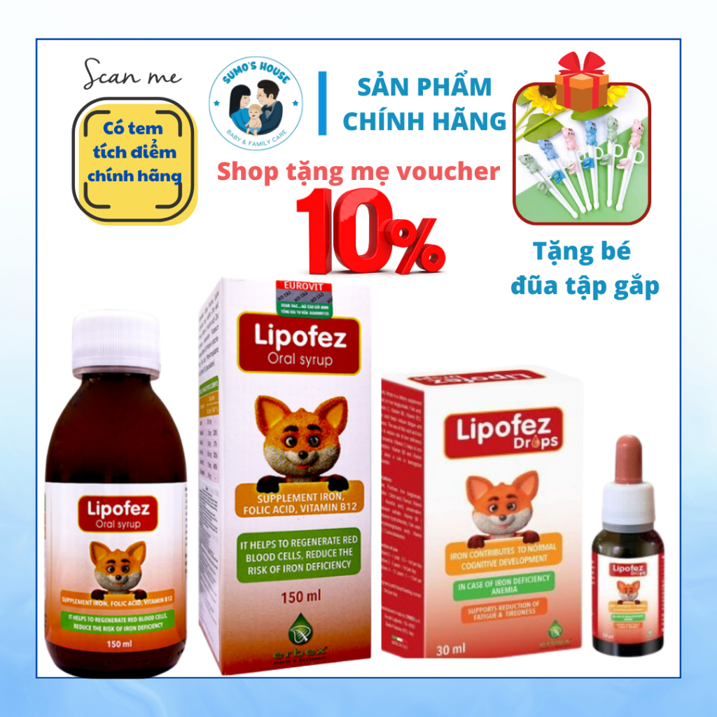 Lipofez syrup/ lipofer drop - Sắt hữu cơ nhập khẩu từ Ý cho Trẻ Từ Sơ ...