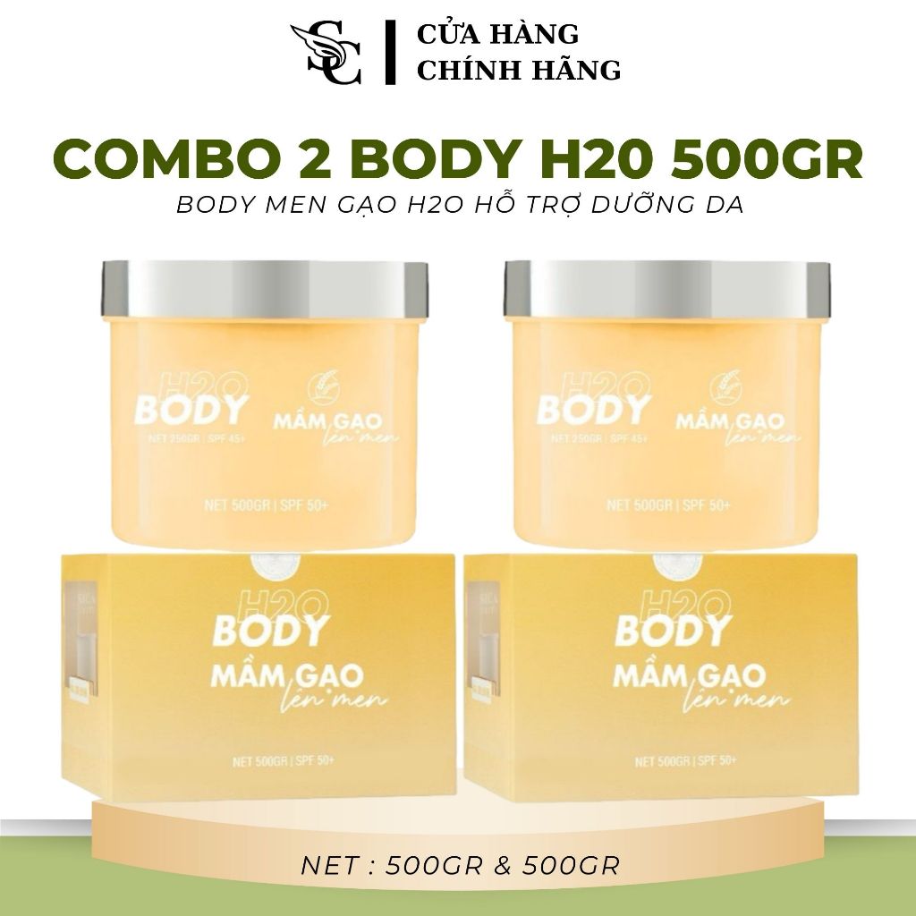 [CHÍNH HÃNG] COMBO 2 HỘP KEM BODY MẦM GẠO LÊN MEN H2O 500GR, Kem Body ...