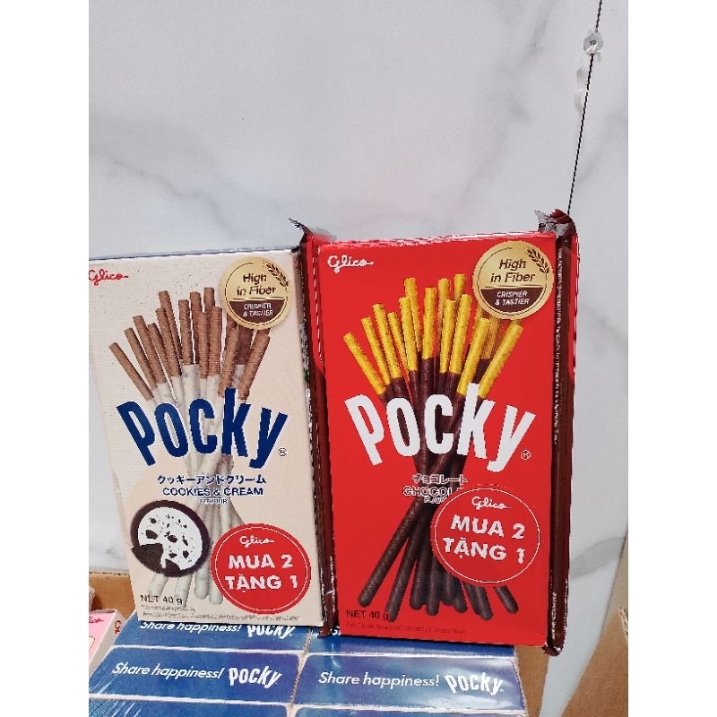 Hộp Bánh Que Pocky Chocolate/Trà Xanh Matcha/Cookies & Cream Chính Hãng ...