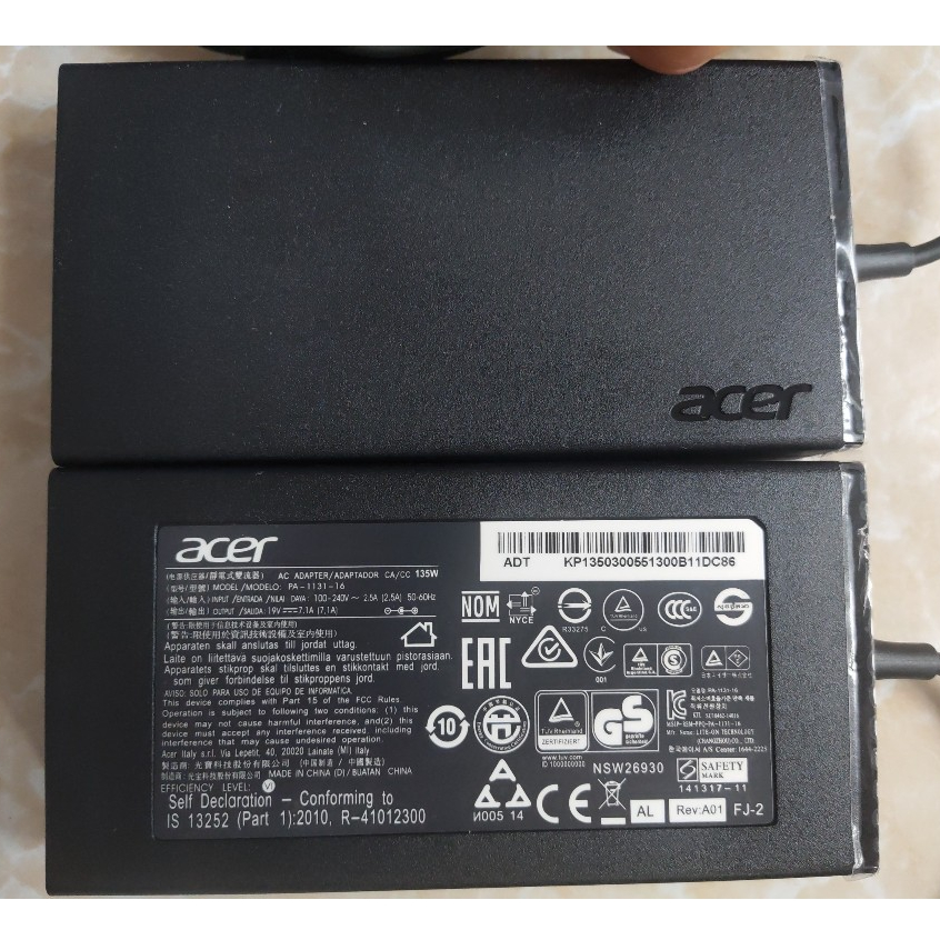 Sạc Laptop Acer Asprie / Nitro 5 19V-7.1A 135W / 9.23A 180W Mới Zin Bảo Hành 12T | Shopee Việt Nam
