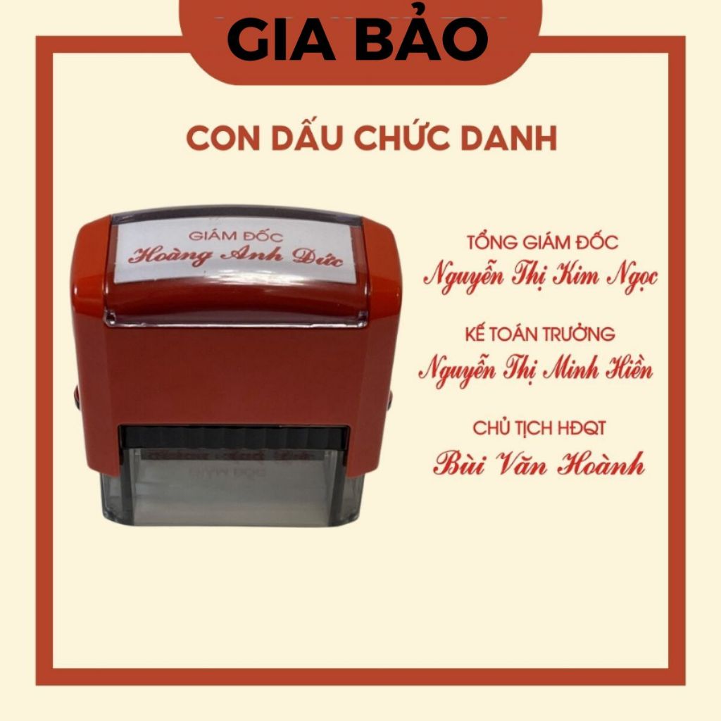 Con Dấu Chức Danh Kèm Tên SDTAMP 214 Dấu Theo Yêu Cầu Siêu Nét Rõ Chữ ...