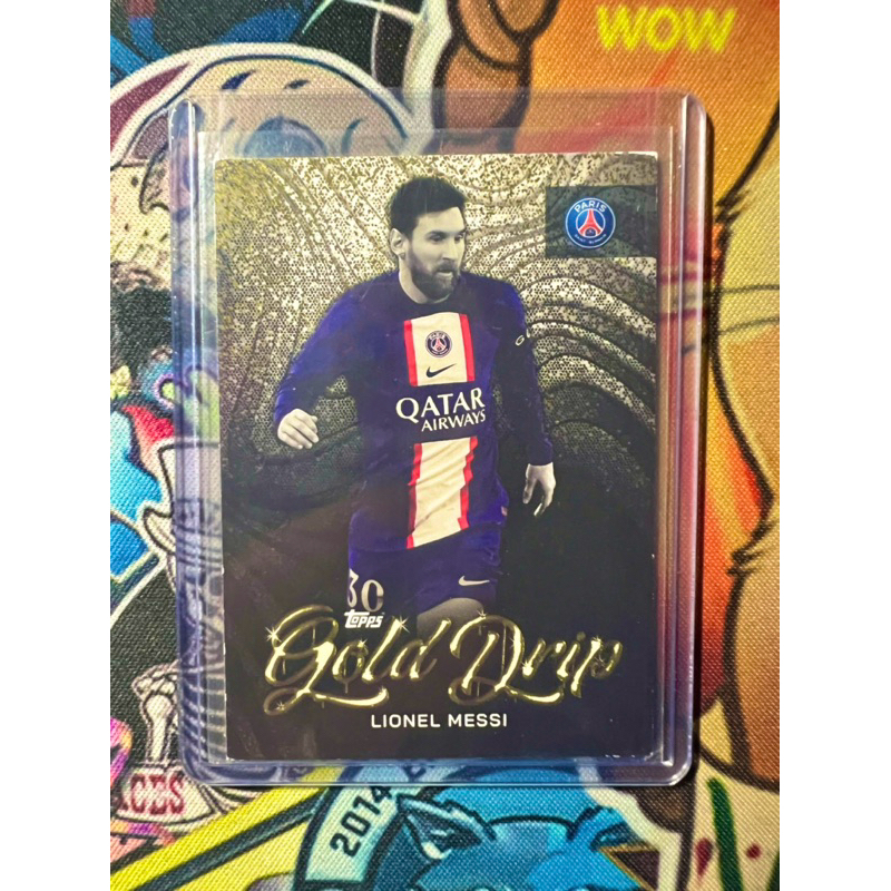 Thẻ bóng đá Lionel Messi Gold Drip Topps PSG 2022-23 | Shopee Việt Nam