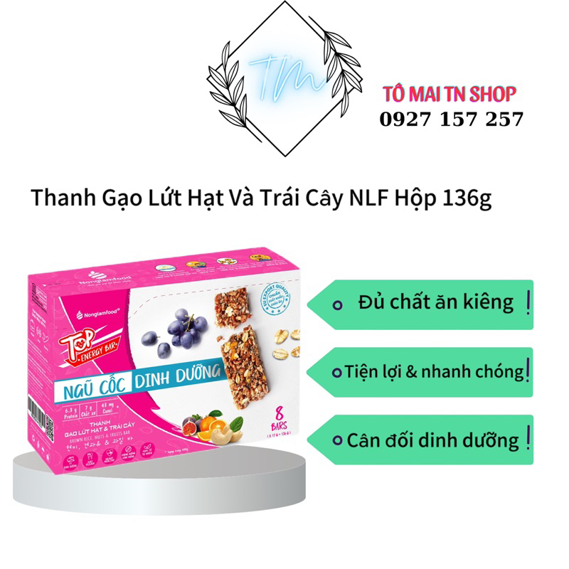Thanh Gạo Lứt Hạt Và Trái Cây NLF Hộp 136g | Shopee Việt Nam