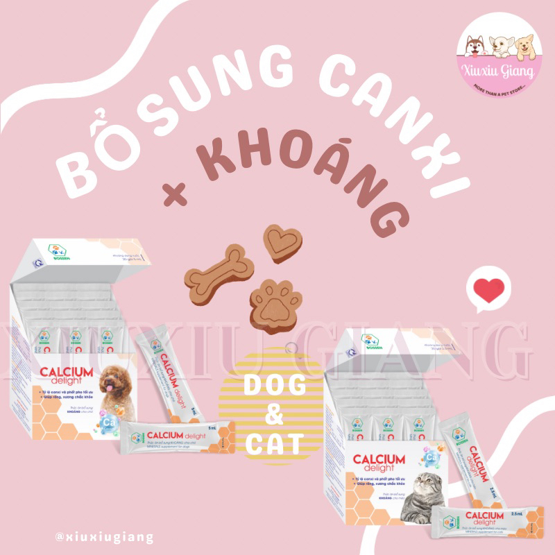 (1 Tép) Thức Ăn Bổ Sung Khoáng, Canxi Cho Chó Mèo Calcium Delight - Xiuxiu Giang | Shopee Việt Nam