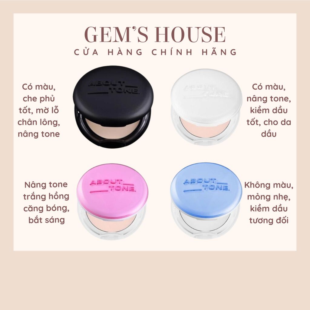 Phấn Phủ About Tone Dạng Nén Kiềm Dầu About Tone Blur Powder Pact ...