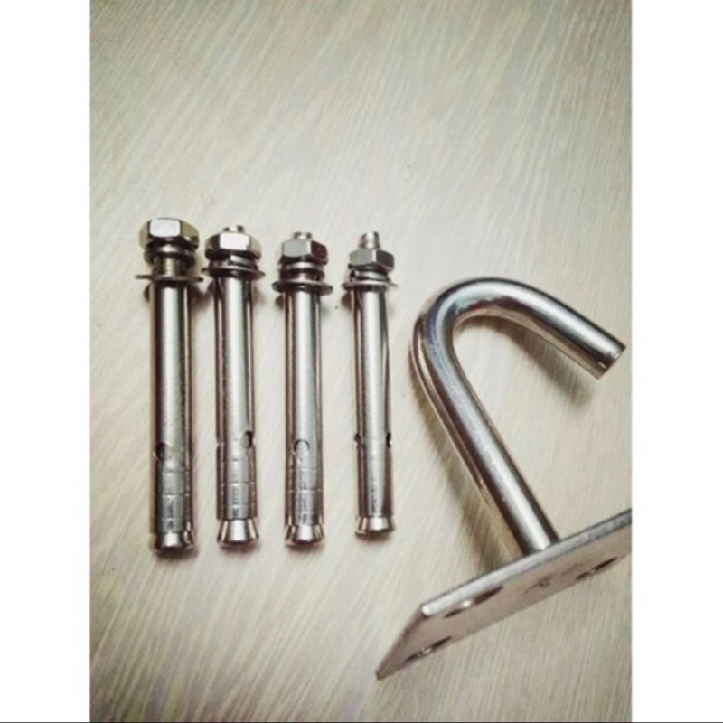 Bộ Móc Treo Quạt Trần - Treo Đèn Inox Có Đế Kèm 4 Nở Inox M10x8 ...