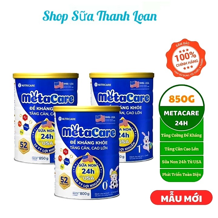 [HSD T12-2026] Sữa Bột Nutricare MetaCare 850G ĐỦ SỐ 0+,1+,2+ Đề Kháng Khỏe, Tăng Cân Cao Lớn ...