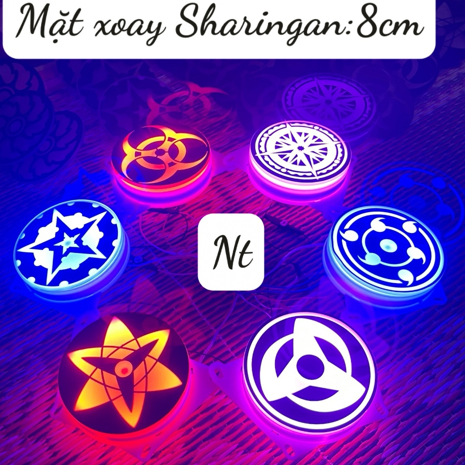Mặt Led xoay Sharingan độ lé đèn bi cầu, gắn Demi kích thước 3 inch ...