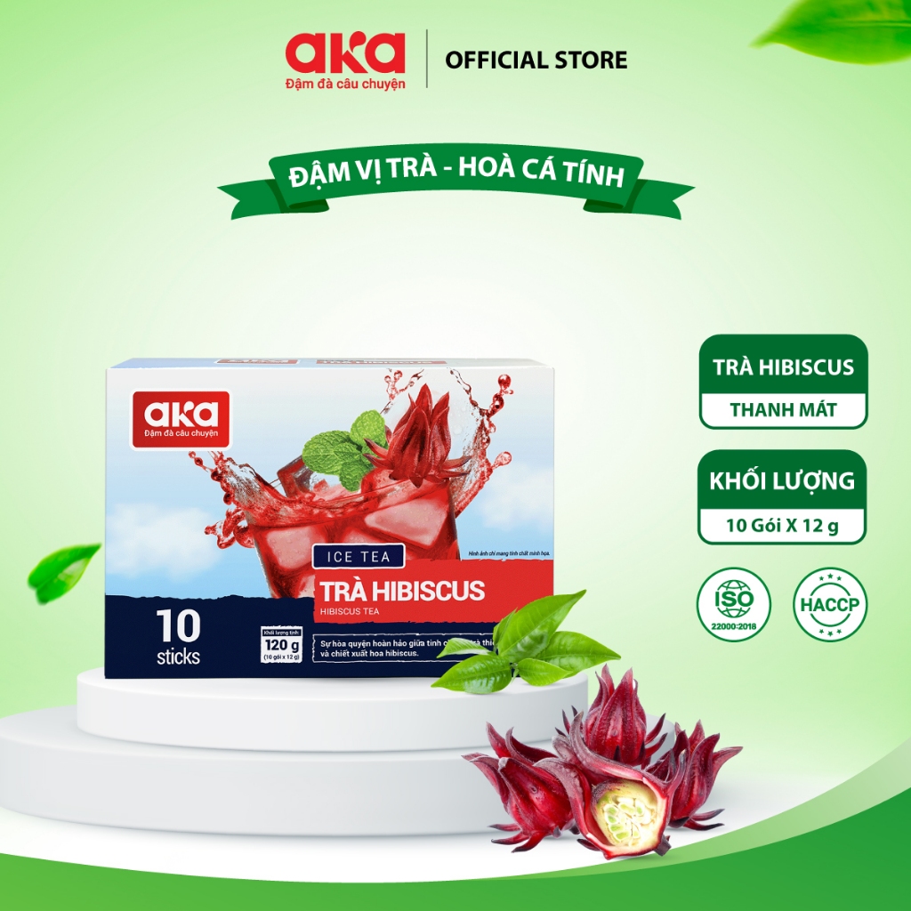 AKA - Trà Hibiscus Hòa Tan (12g x 10 gói) Hương Vị Tự Nhiên, Cực Chill ...