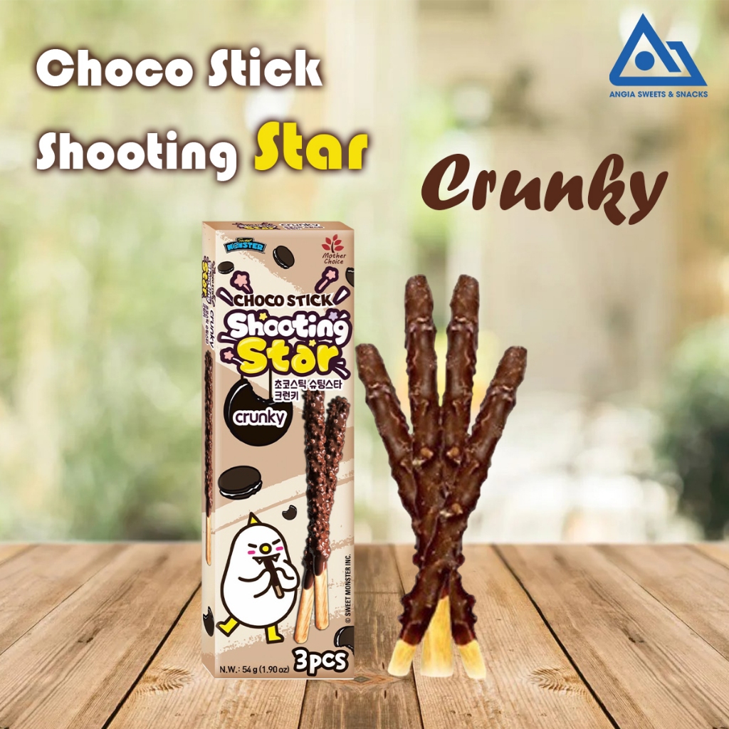Bánh que sô cô la Shooting Star Crunky 54g gạo giòn nhập khẩu Hàn Quốc ...